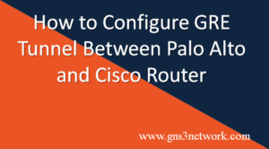 How to configure GRE Tunnel Between Palo Alto and Cisco Router