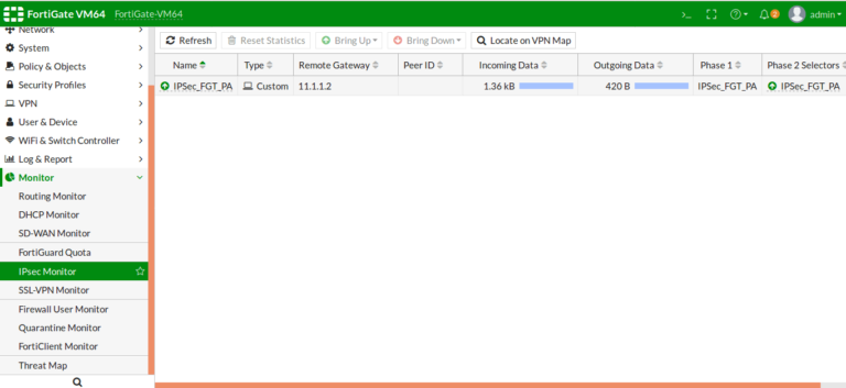 How to configure IPSec VPN between Palo Alto and FortiGate Firewall