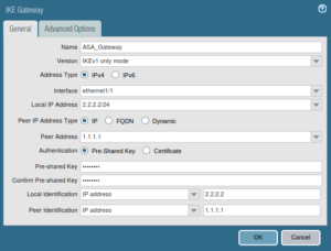How to configure IPSec VPN Between Cisco ASA and Palo Alto Firewall