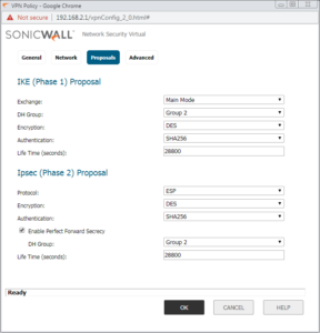 IPSec tunnel between FortiGate and SonicWall Firewall