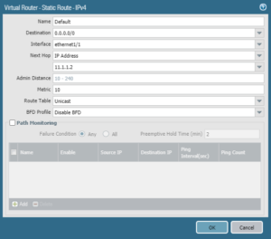 How to Configure Static Route on Palo Alto Firewall – GNS3 Network